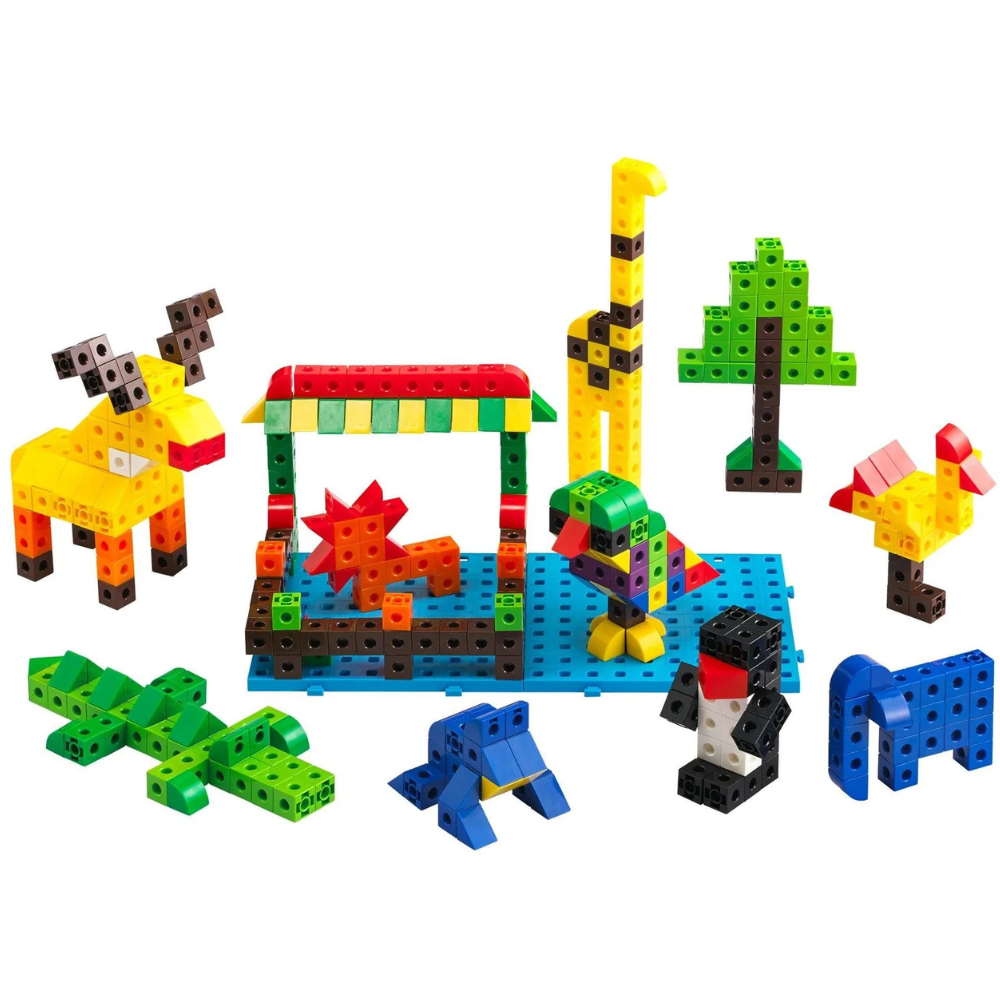 Baril de 360 cubes de construction colorés | Créativité & motricité ...