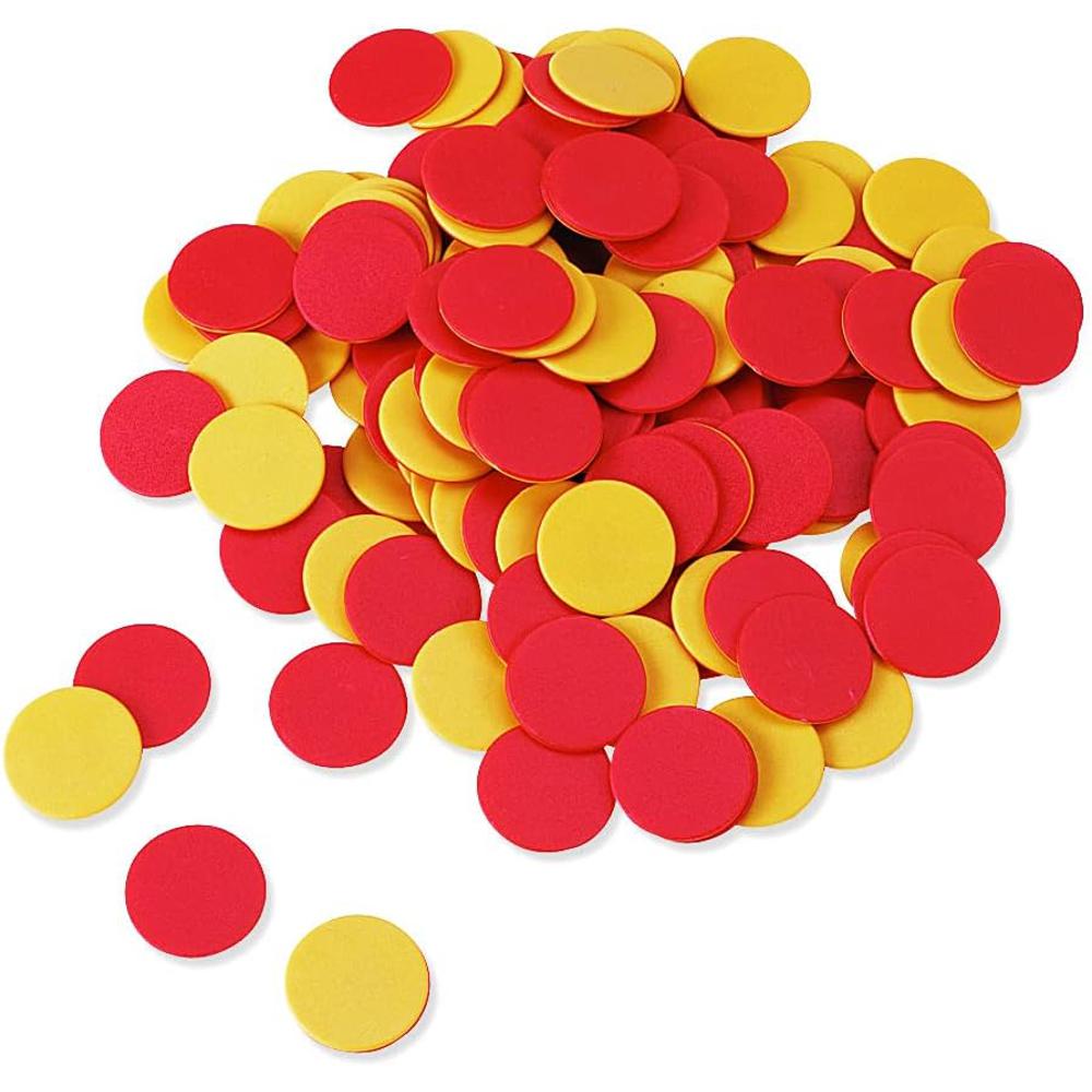 200 Jetons Bicolores Jaune/Rouge｜Eveil-Montessori-Maroc – Eveil Montessori